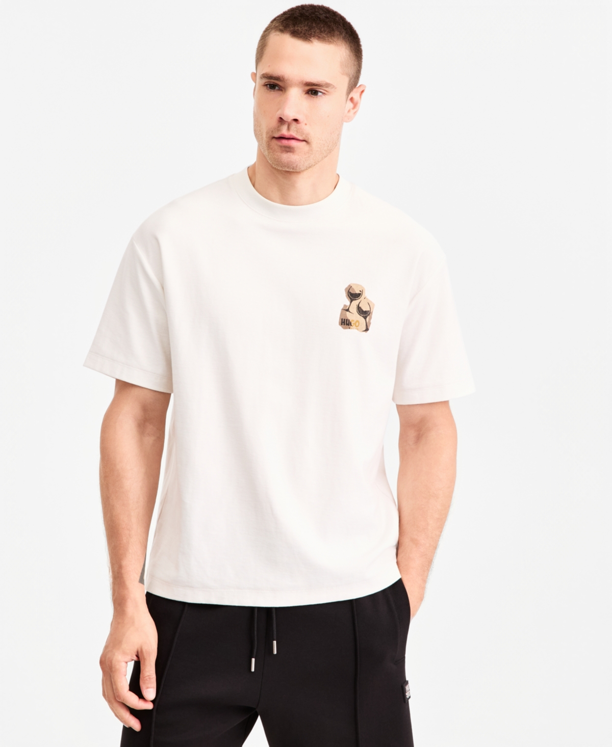 Click here for Hugo by Hugo Boss Mens Detzi Graphic Crewneck Regu... prices