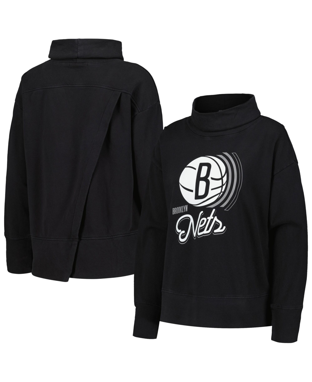 Click here for LevelWear Womens Black Brooklyn Nets Sunset Pullov... prices
