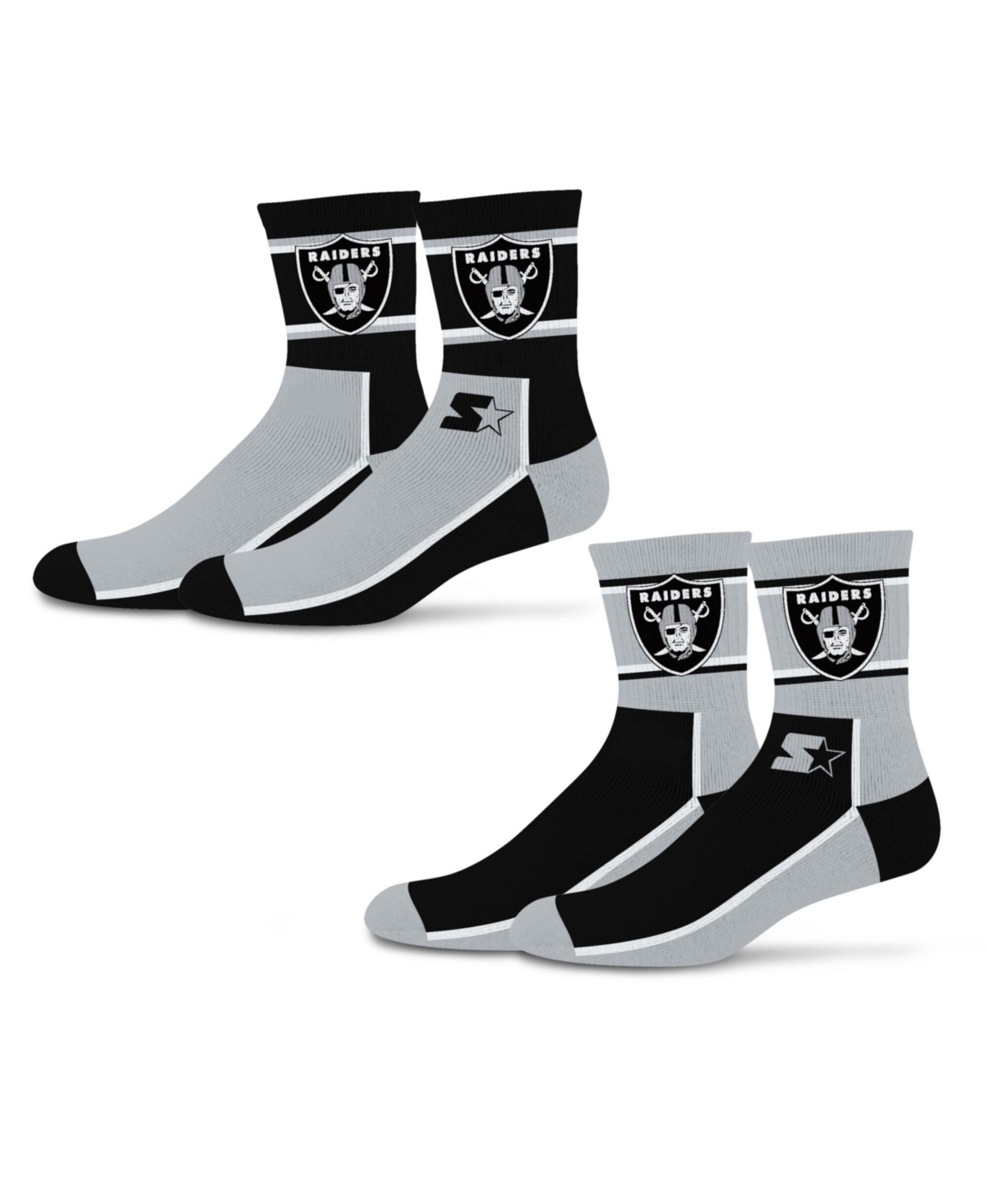 Click here for Starter Mens and Womens 2-Pack Black/Silver Las Ve... prices