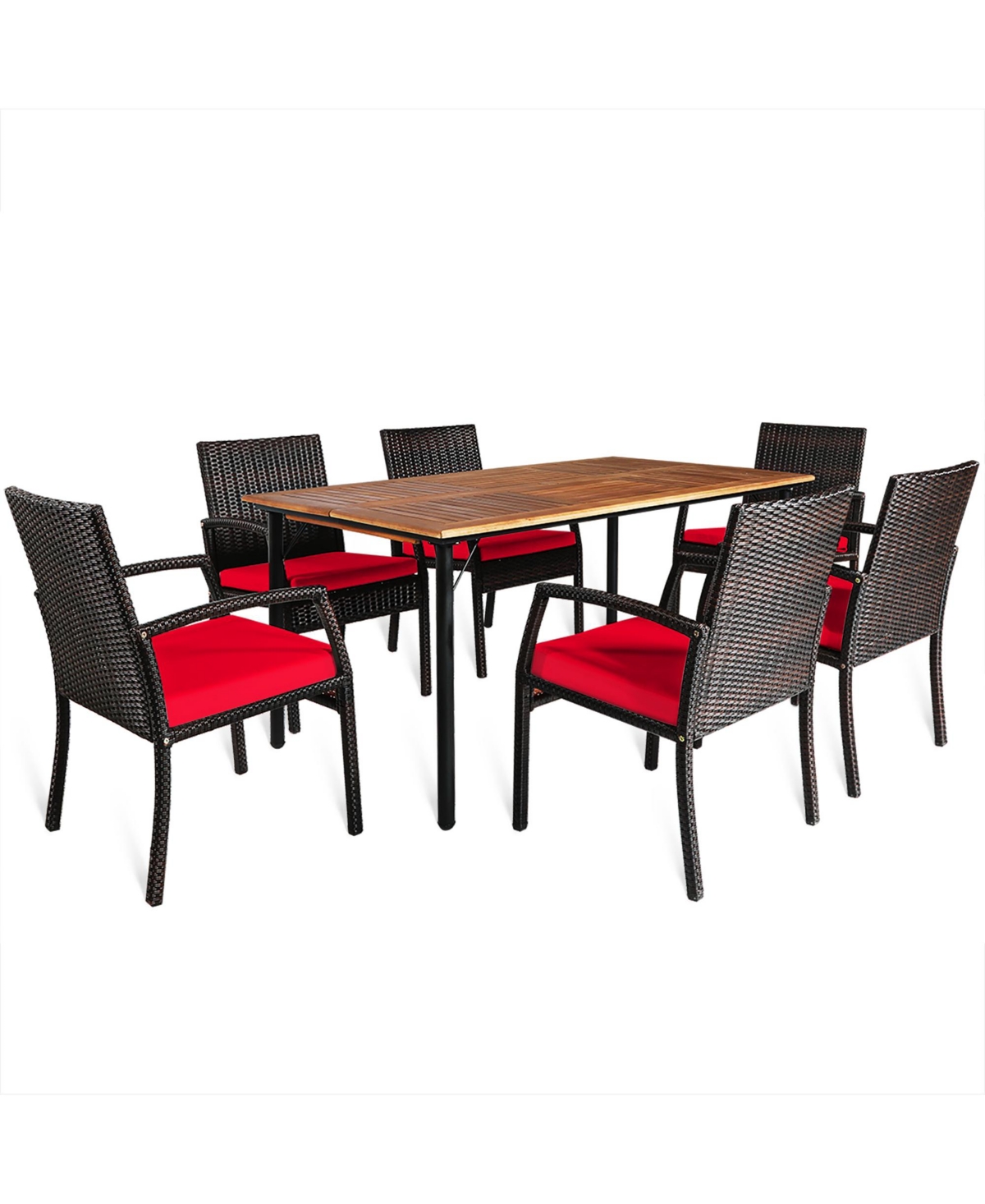 Click here for Gymax 7 Piece Patio Dining Furniture Set Yard w/ W... prices