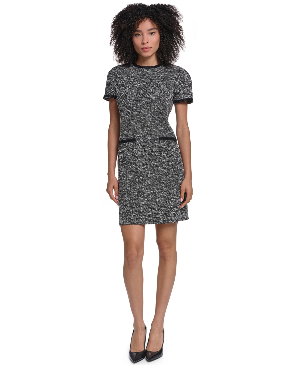 Click here for Karl Lagerfeld Paris Womens Tweed Shift Dress - Bl... prices