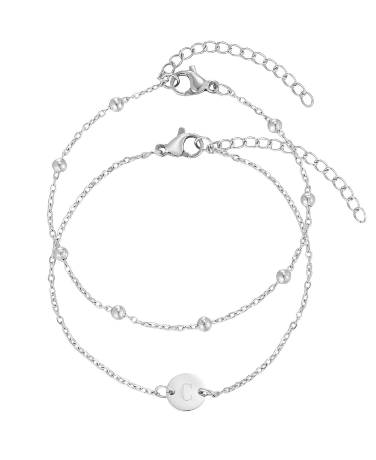 Click here for Adornia Tarnish Resistant Silver Initial Engraved... prices