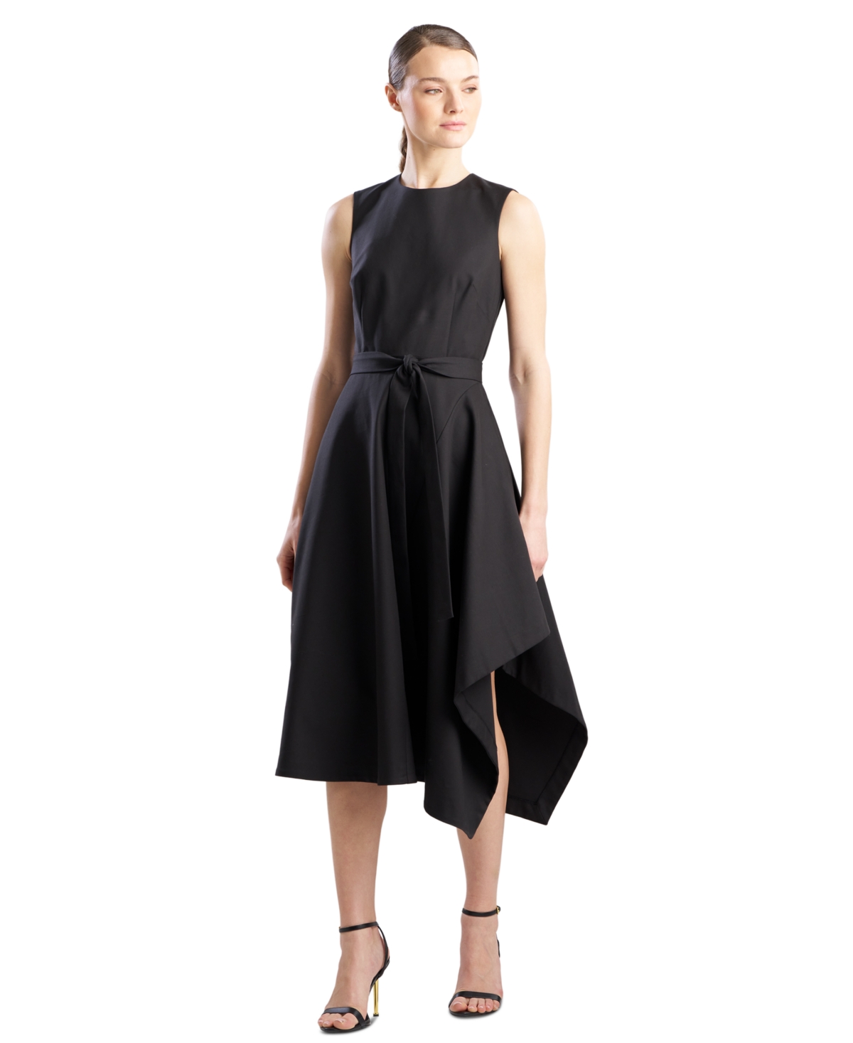 Click here for Natori Womens Crew Neck Midi Dress - Black prices