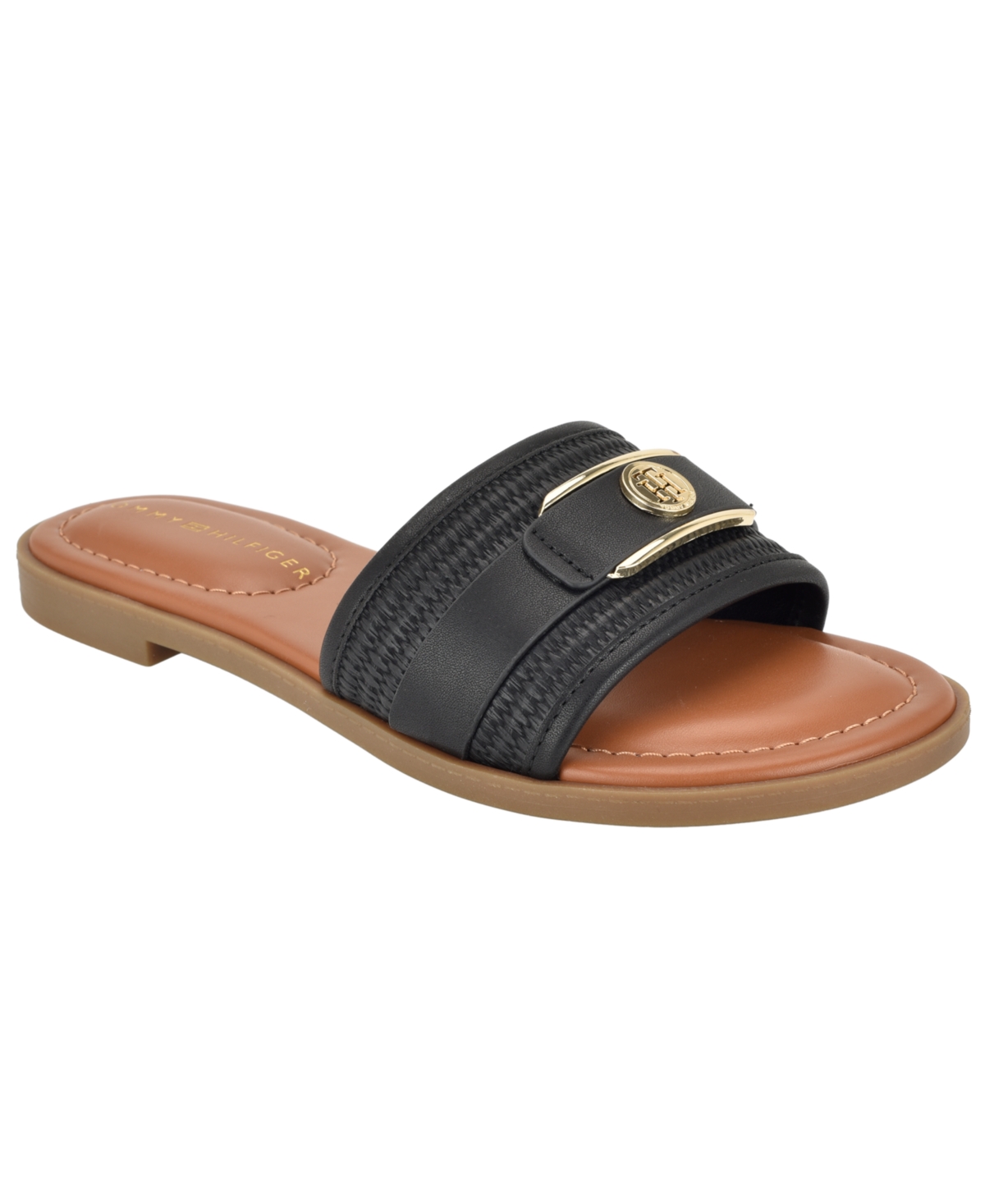 Click here for Tommy Hilfiger Womens Melie Flat Slide Sandals - B... prices