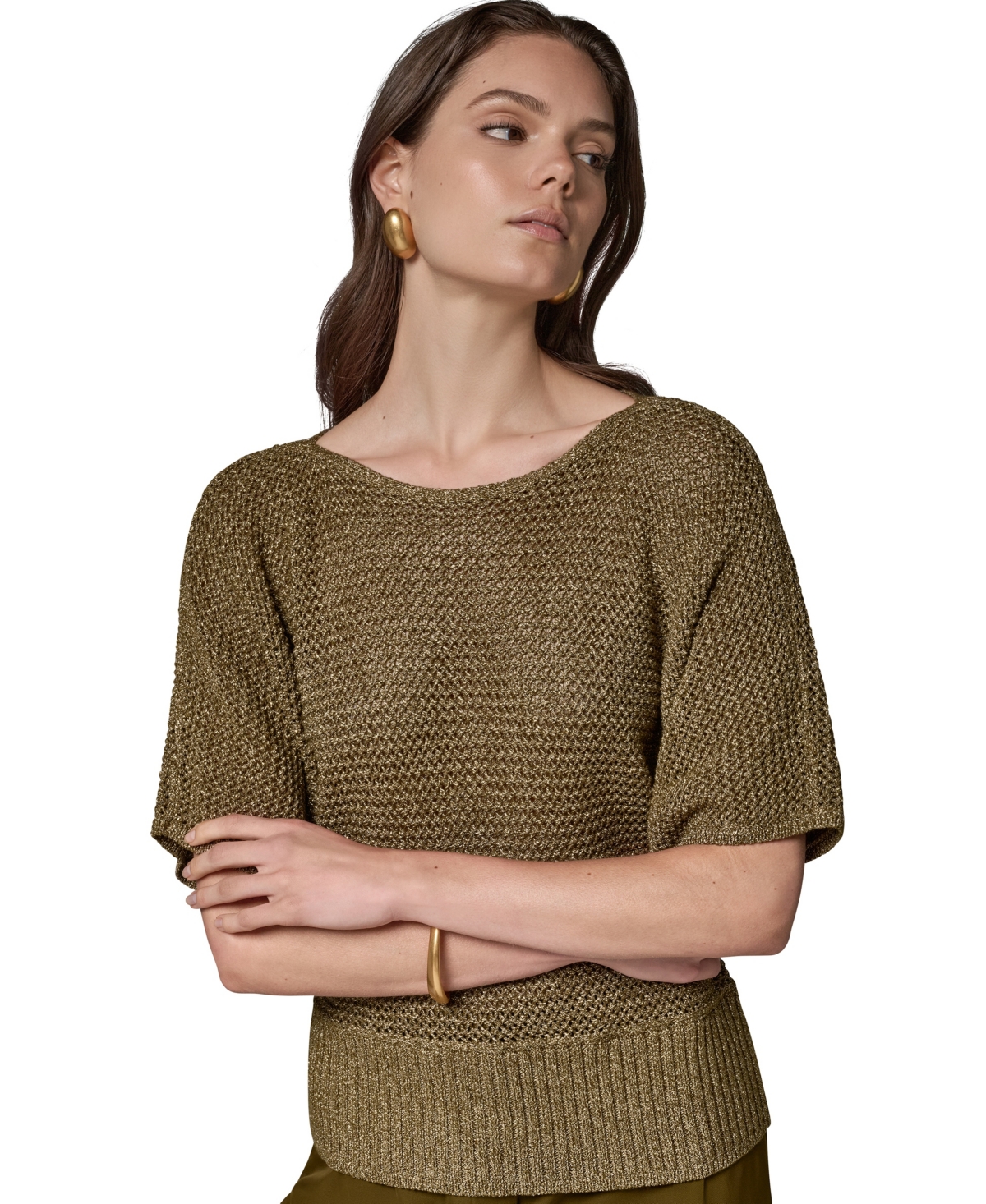 Click here for Donna Karan New York Petite Crewneck Drop Shoulder... prices