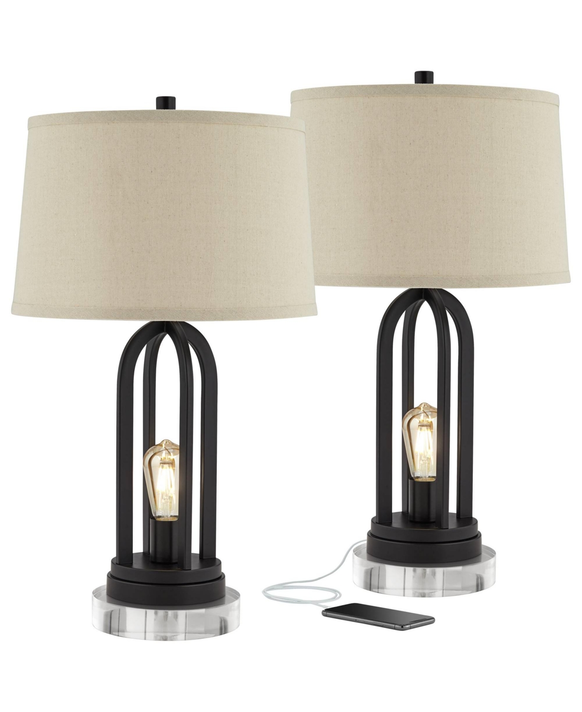 Click here for 360 Lighting Marcel Industrial Table Lamps Set of... prices