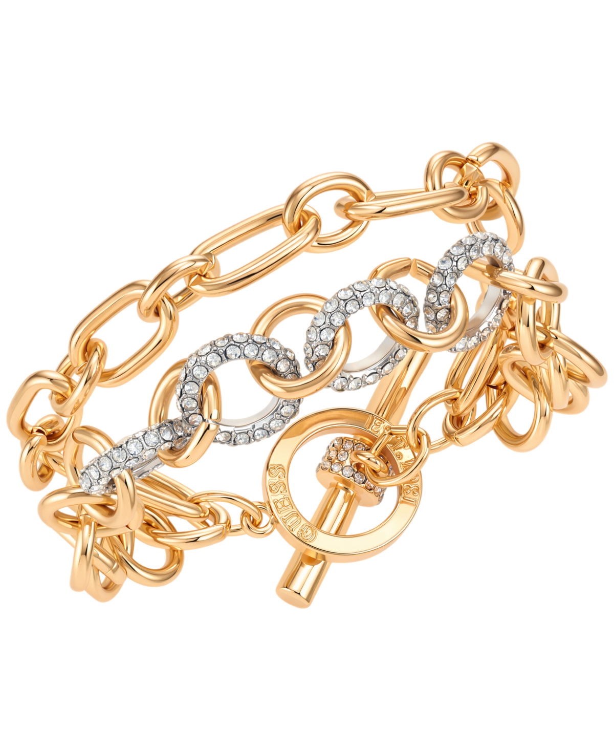 Click here for Guess Crystal Stone Gold-Tone Toggle Bracelet - Go... prices