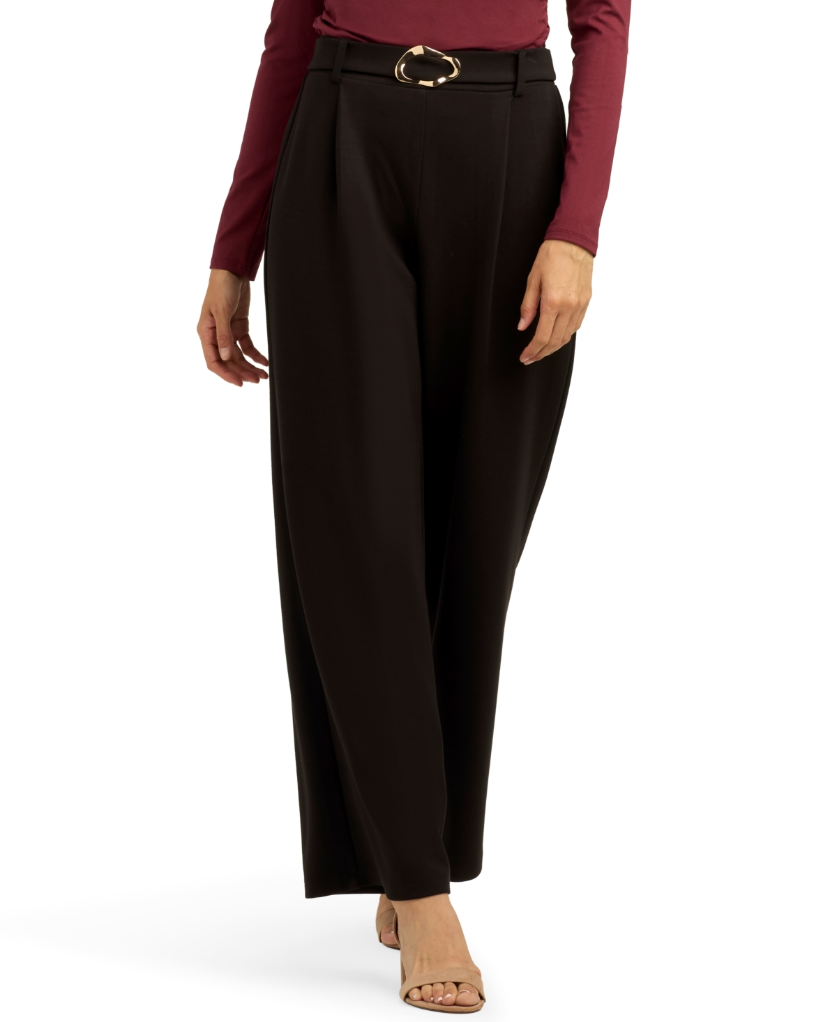 Click here for Bcx Juniors Mid-Rise Wide-Leg Pants - Black prices