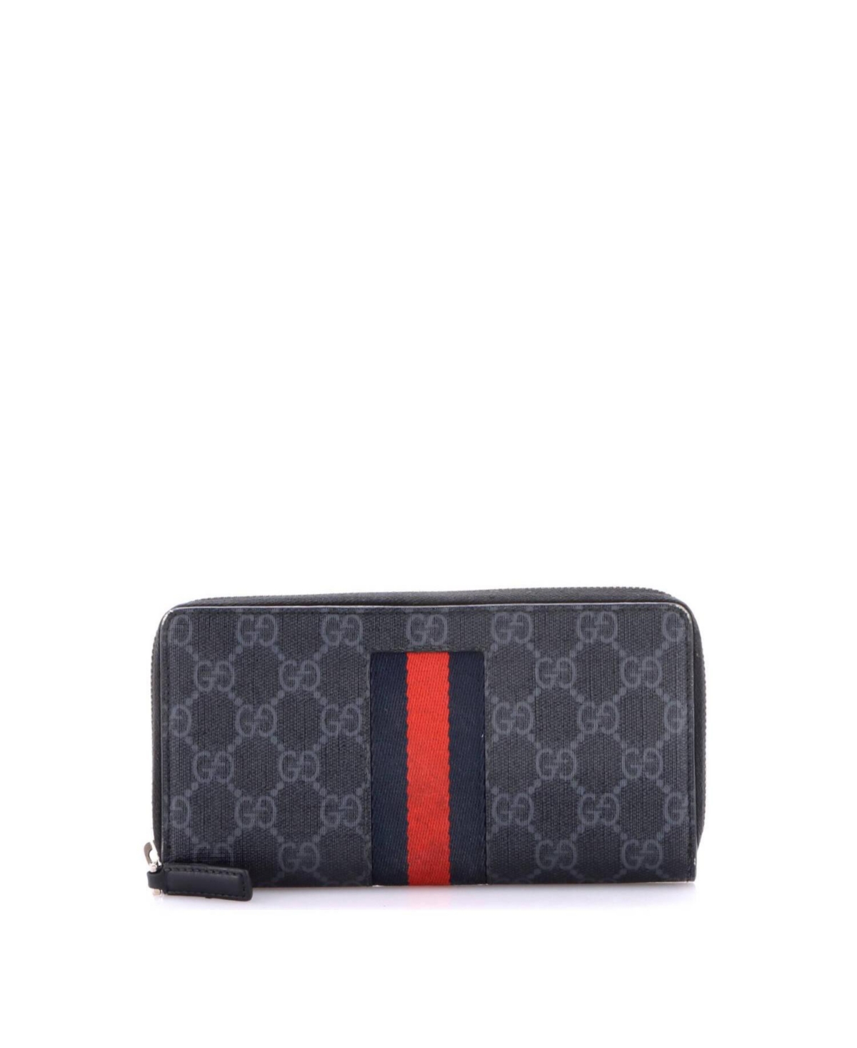 Click here for Pre-Owned Gucci Web Zip Around Wallet Gg Coated Ca... prices