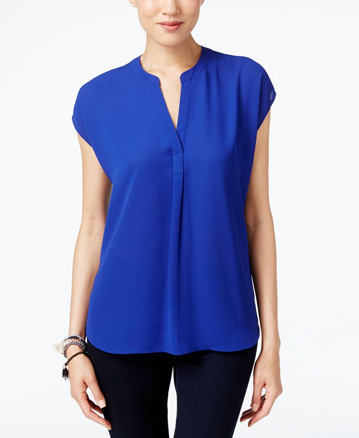 Inc International Concepts I N C Dolman Sleeve Mixed Media Top