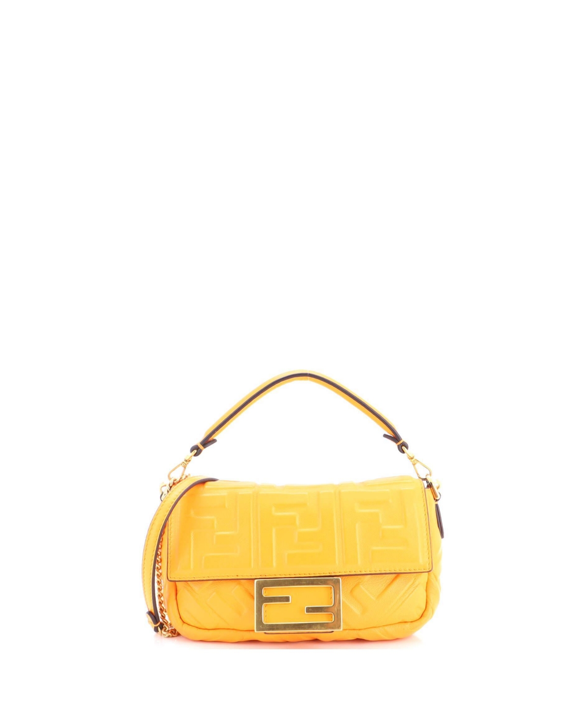 Click here for Pre-Owned Fendi Mini Baguette Nm Bag Zucca Embosse... prices