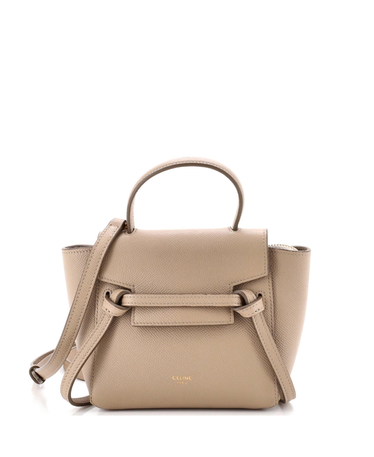 Click here for Pre-Owned Celine Pico Belt Bag Textured Leather -... prices