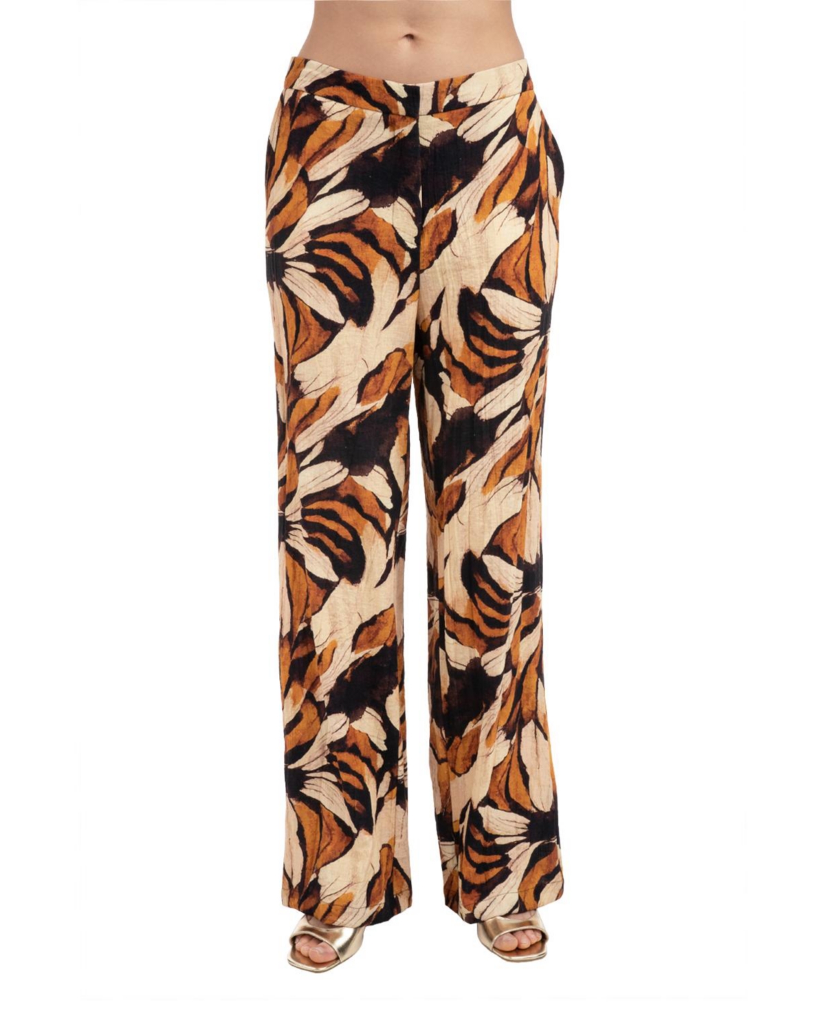 Click here for Elle Collection Womens Printed Pant - Golden flora... prices