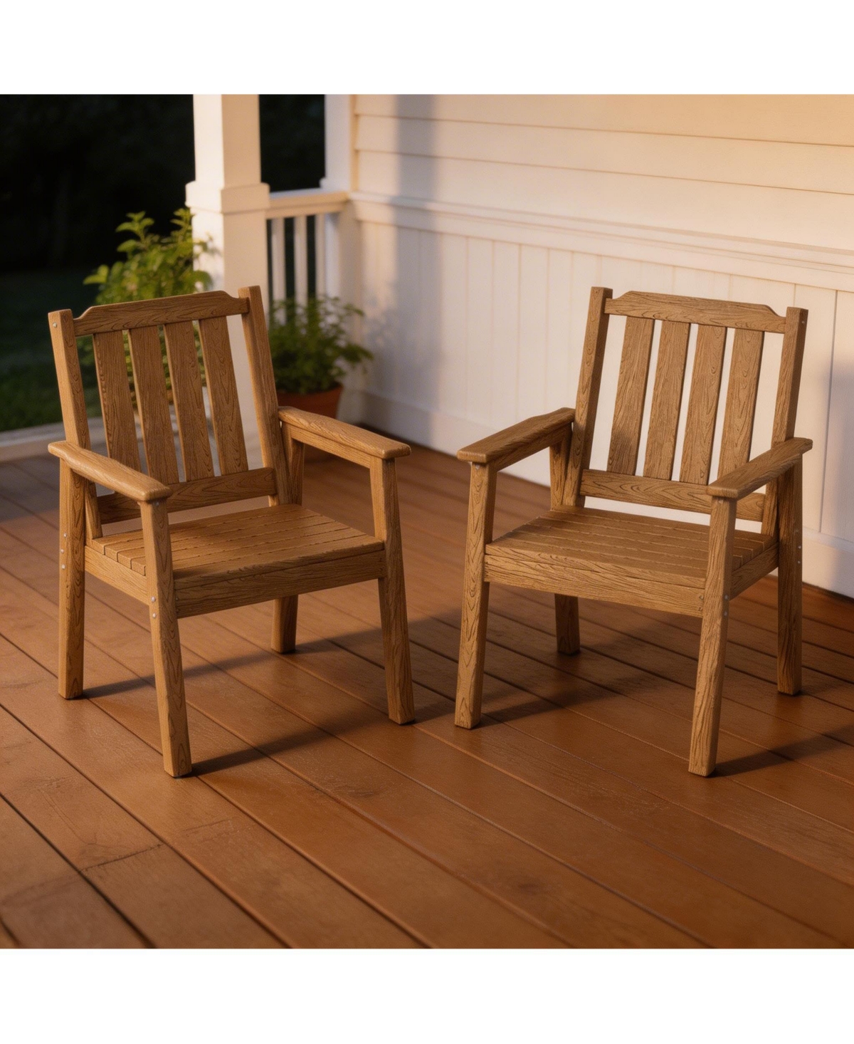 Click here for homfan Set of 2 Hdpe Outdoor Dining Chairs â Wat... prices