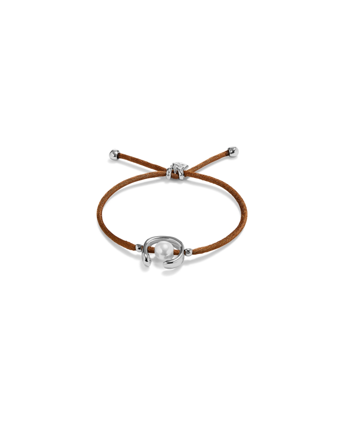 Click here for UNODE50 Brown silk-style thread bracelet with pear... prices