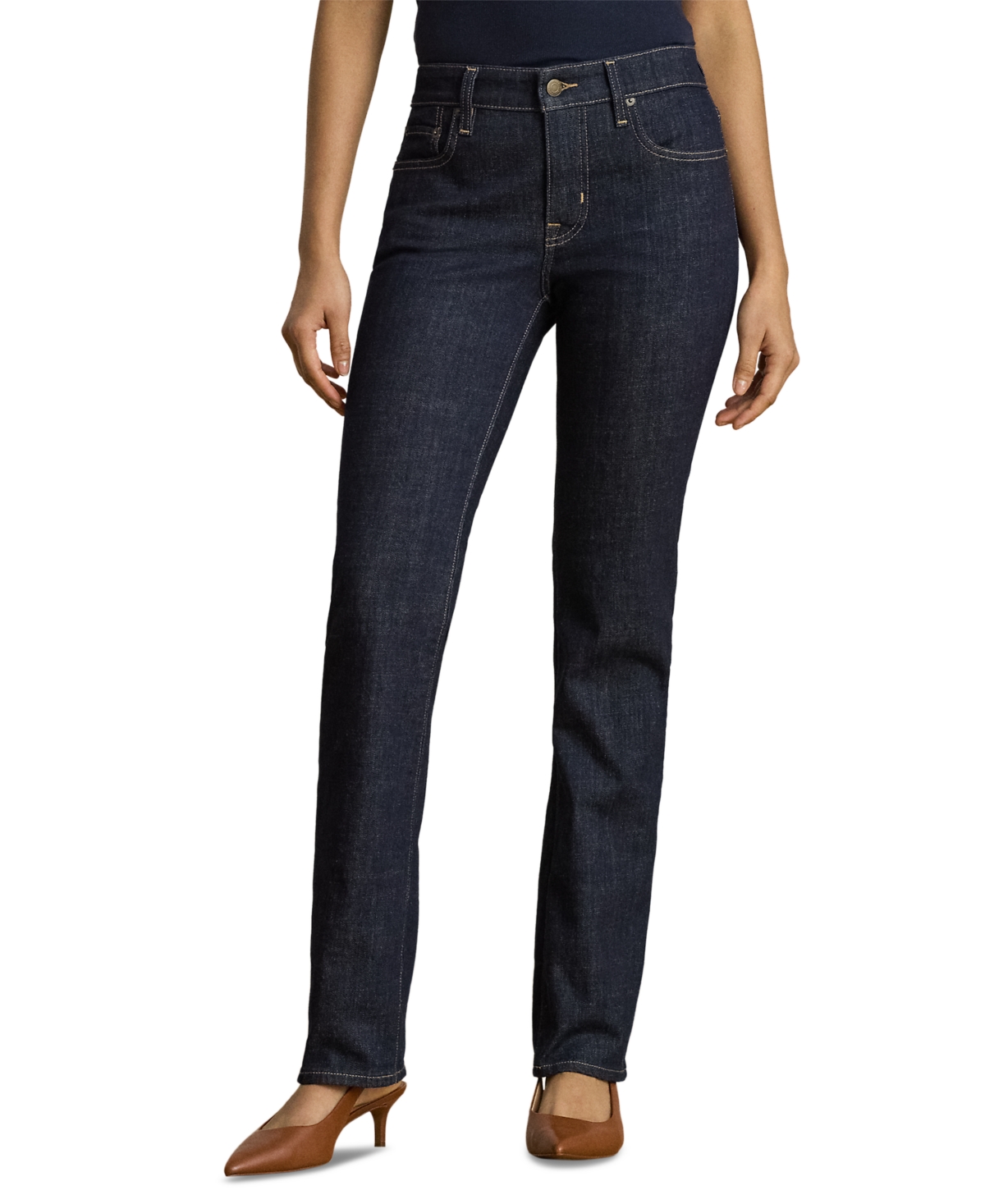 Click here for Lauren Ralph Lauren Petite Mid-Rise Straight Cut J... prices