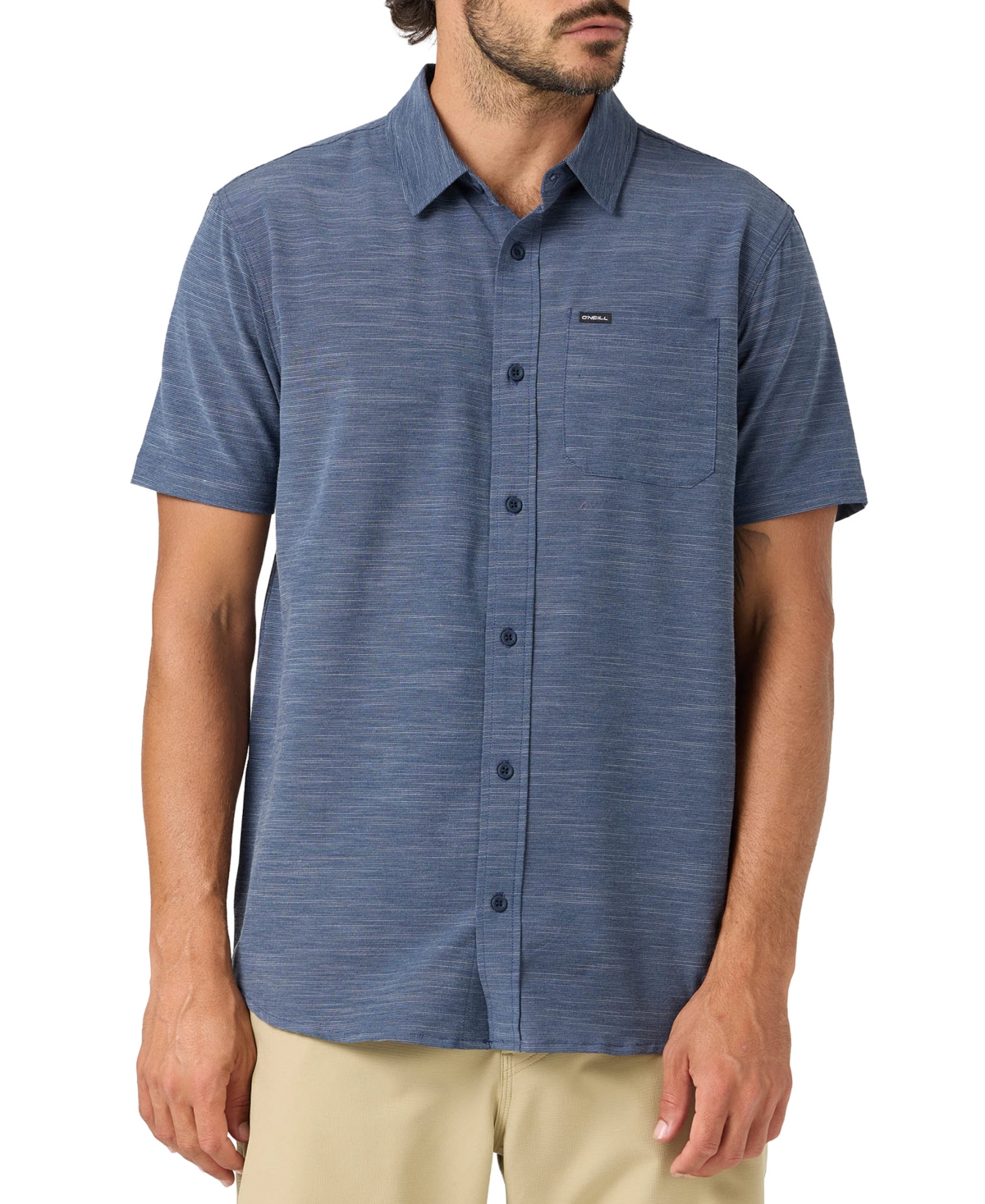 Click here for ONeill Mens Button-Front Woven Shirt - Navy prices