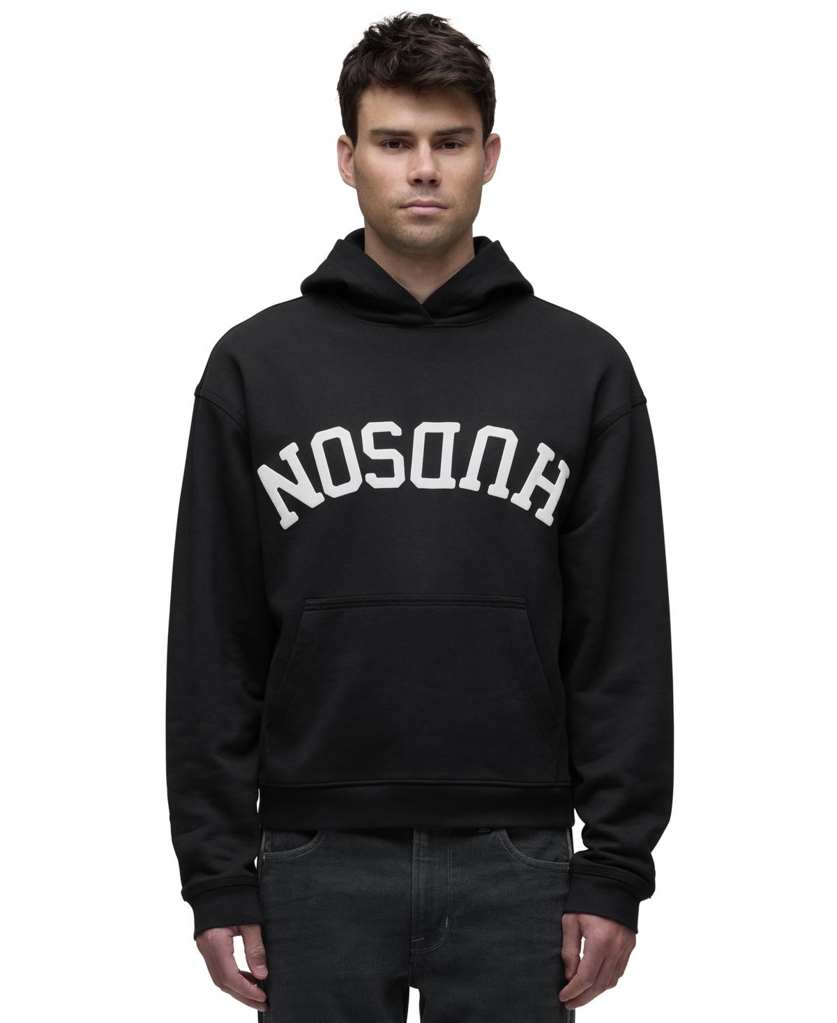 Click here for Hudson Jeans Mens Classic Pullover Hoodie - Black prices