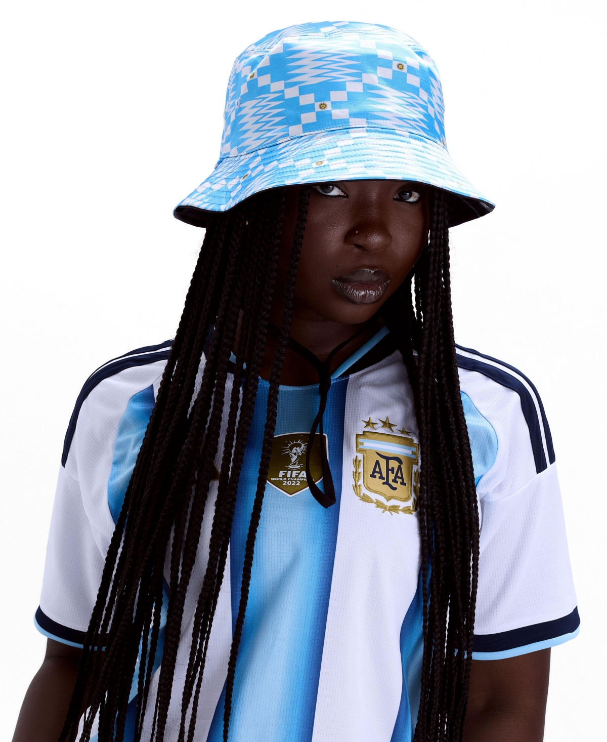 Click here for Kin Apparel Unisex Kente Reversible Satin Bucket H... prices