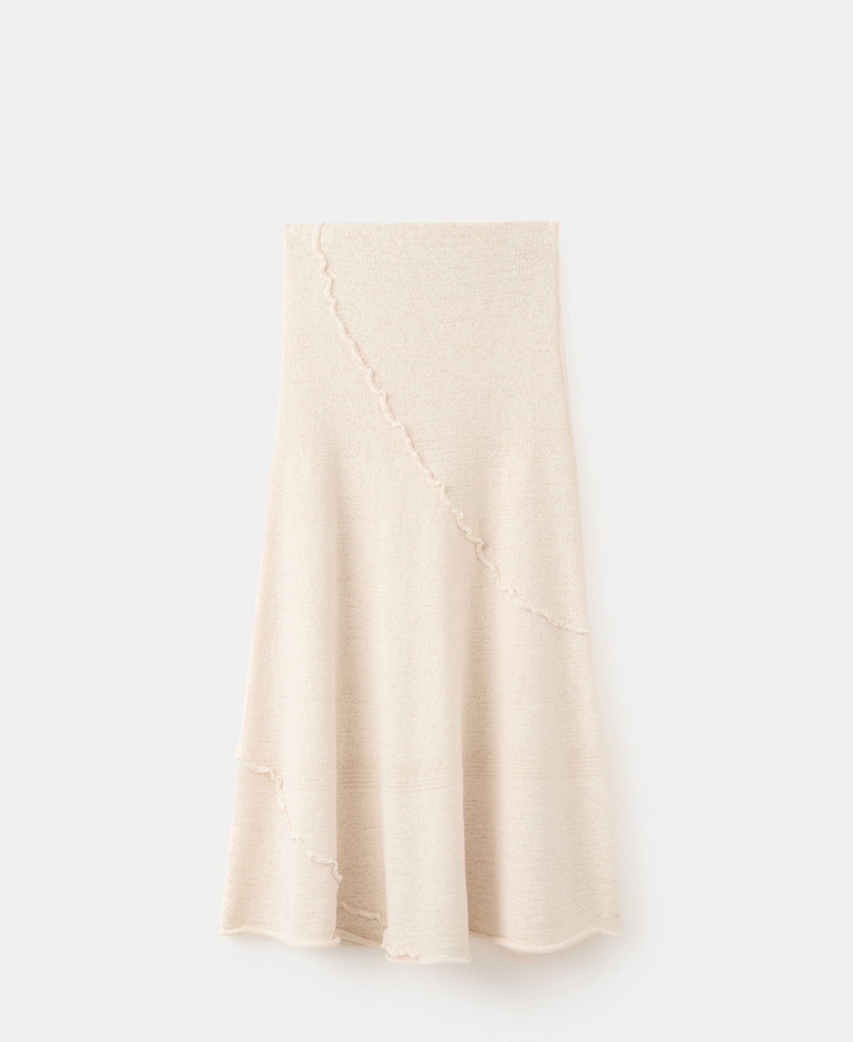 Click here for Mango Womens Wavy Stitching Detail Knit Skirt - Li... prices