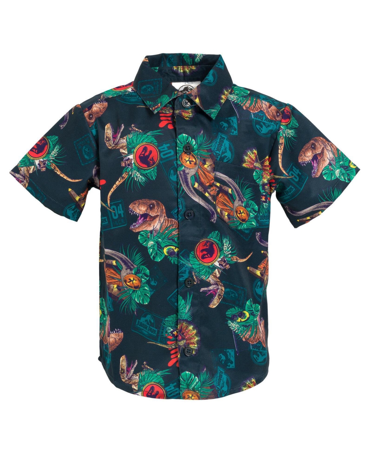 Click here for Jurassic Park T-Rex Boys Hawaiian Short Sleeve But... prices