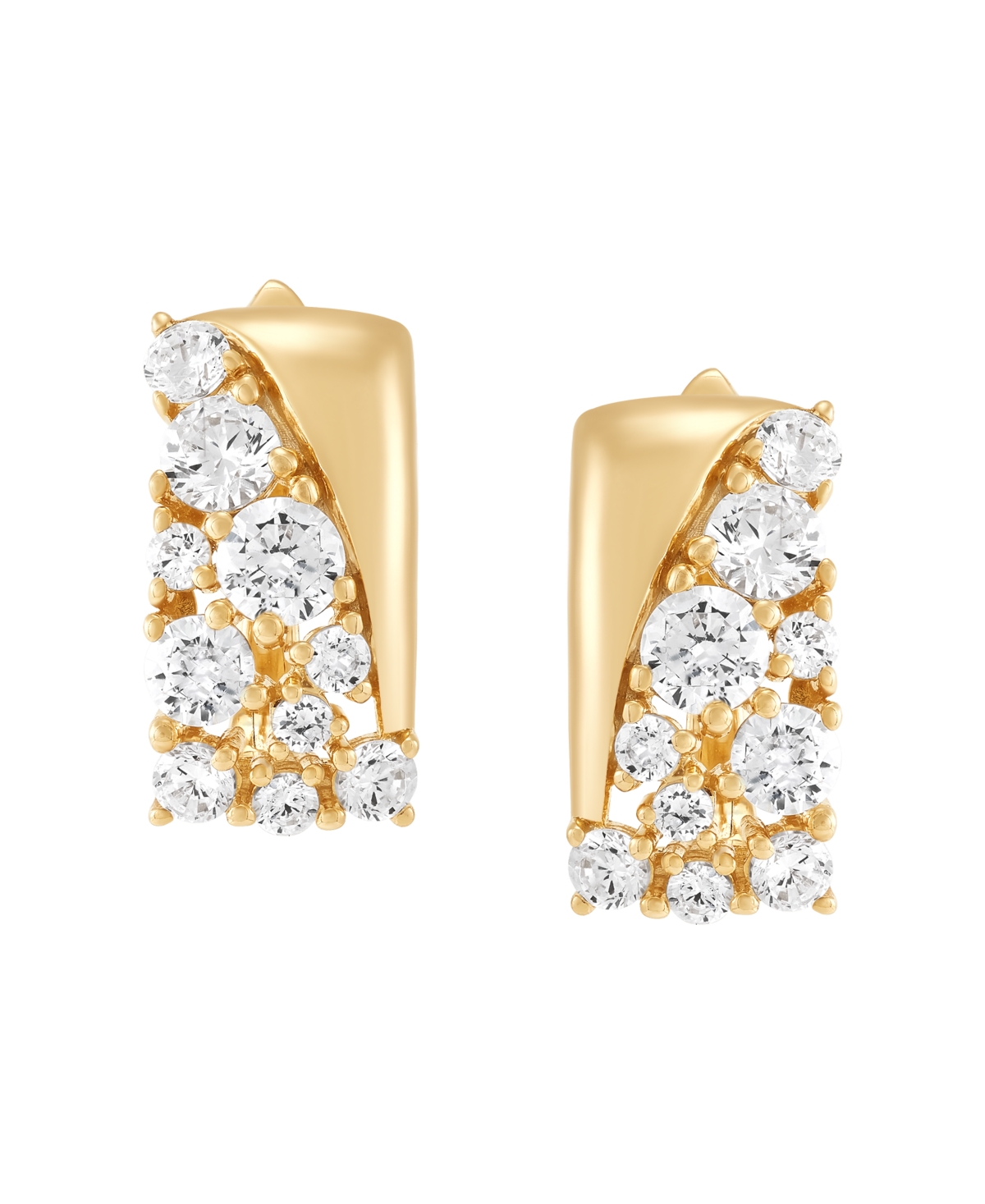Click here for Macys Lab-Grown White Sapphire (2 ct. t.w.) Hoop E... prices