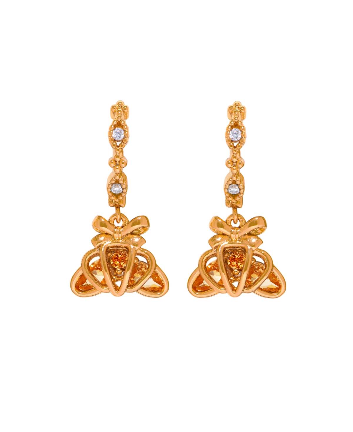 Click here for Girls Crew Crystal Croissant Dangle Hoop Earrings... prices