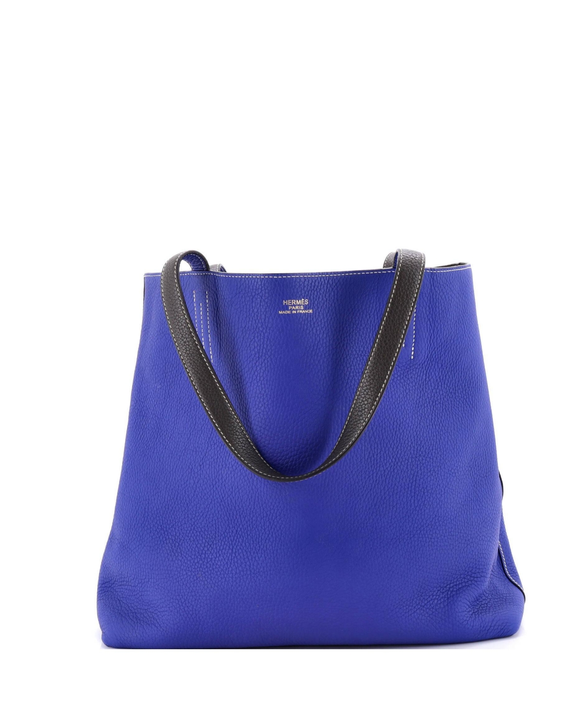 Click here for Pre-Owned HERMES 45 Double Sens Tote Clemence - Bl... prices