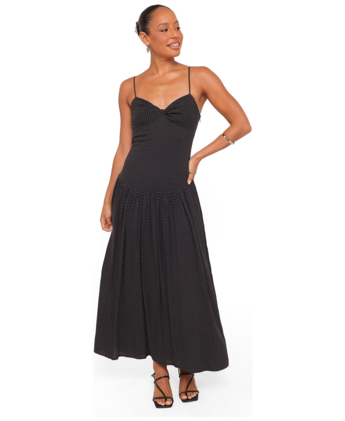 Click here for Petal and Pup Womens Shanice Maxi Dress - Black po... prices