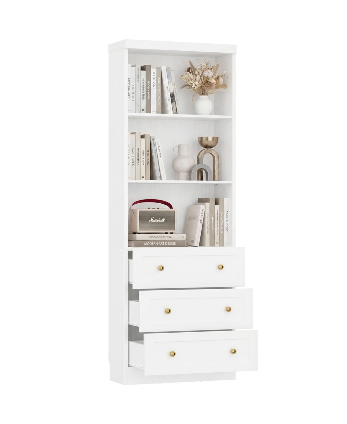 Click here for Aheaplus 80 Storage Cabinet with 3 Drawers and Ope... prices