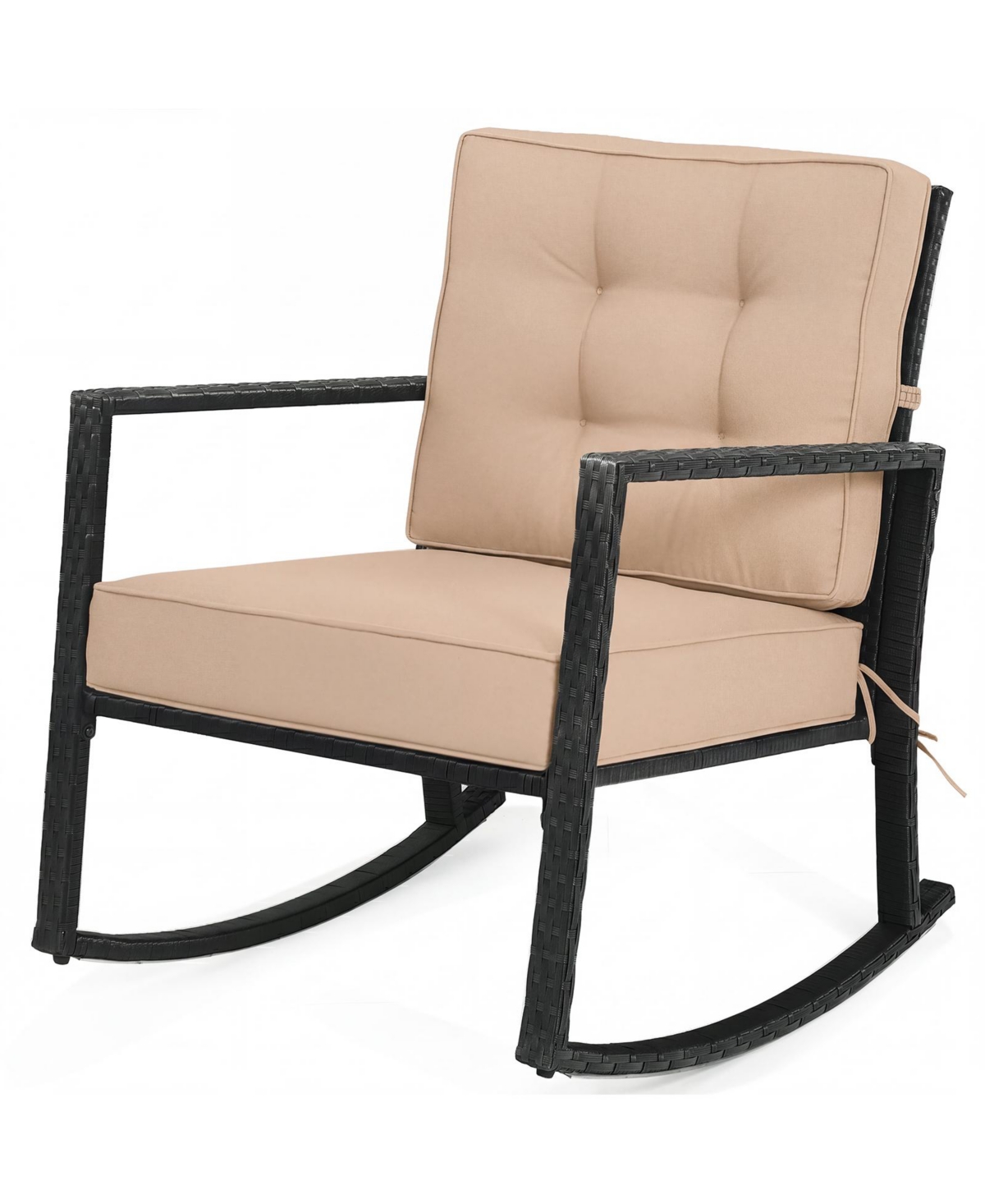 Click here for Gymax Patio Rattan Rocker Chair Glider Rocking Cha... prices