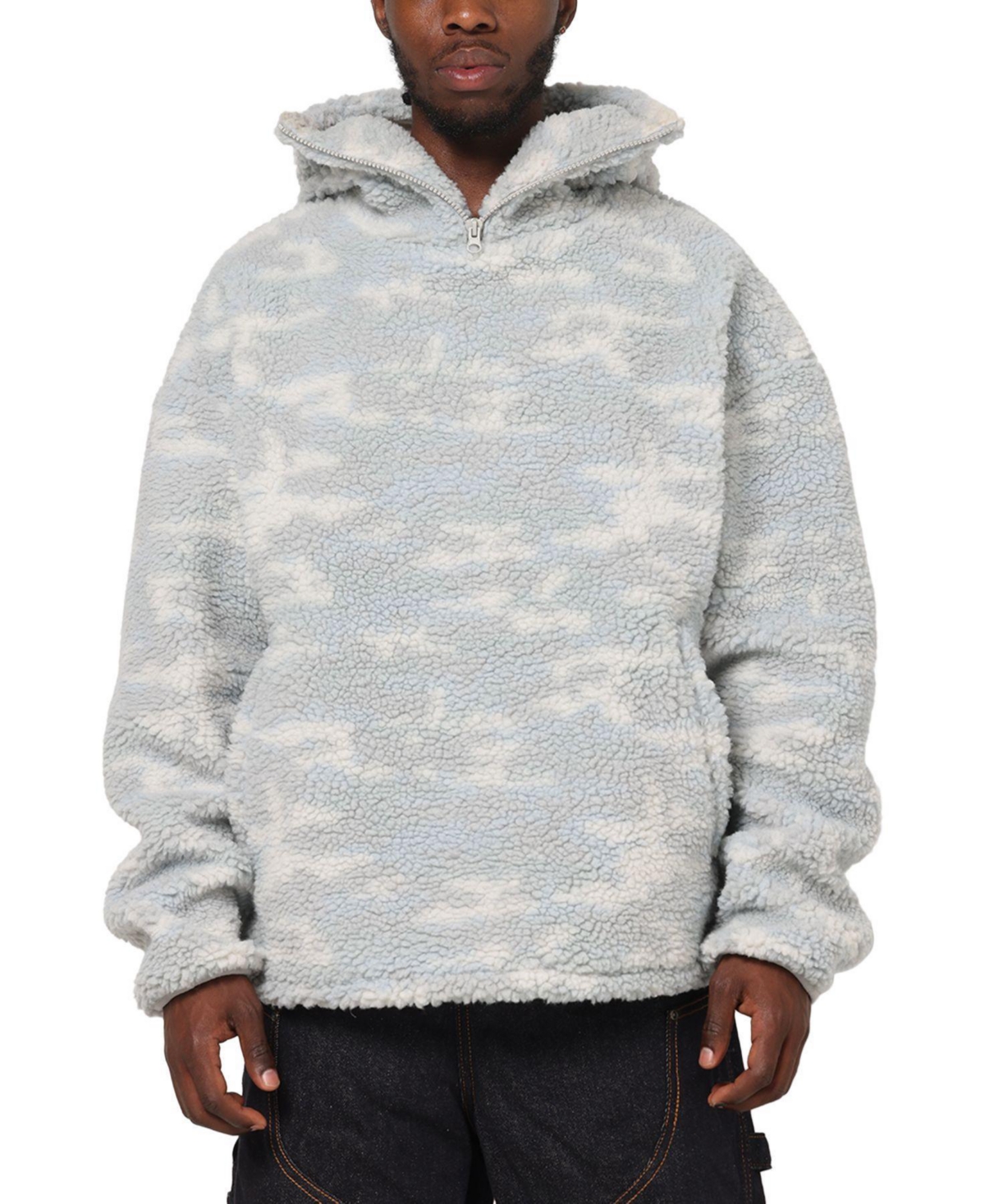 Click here for Carre Mens Sherpa Hooded Jumper - Black prices