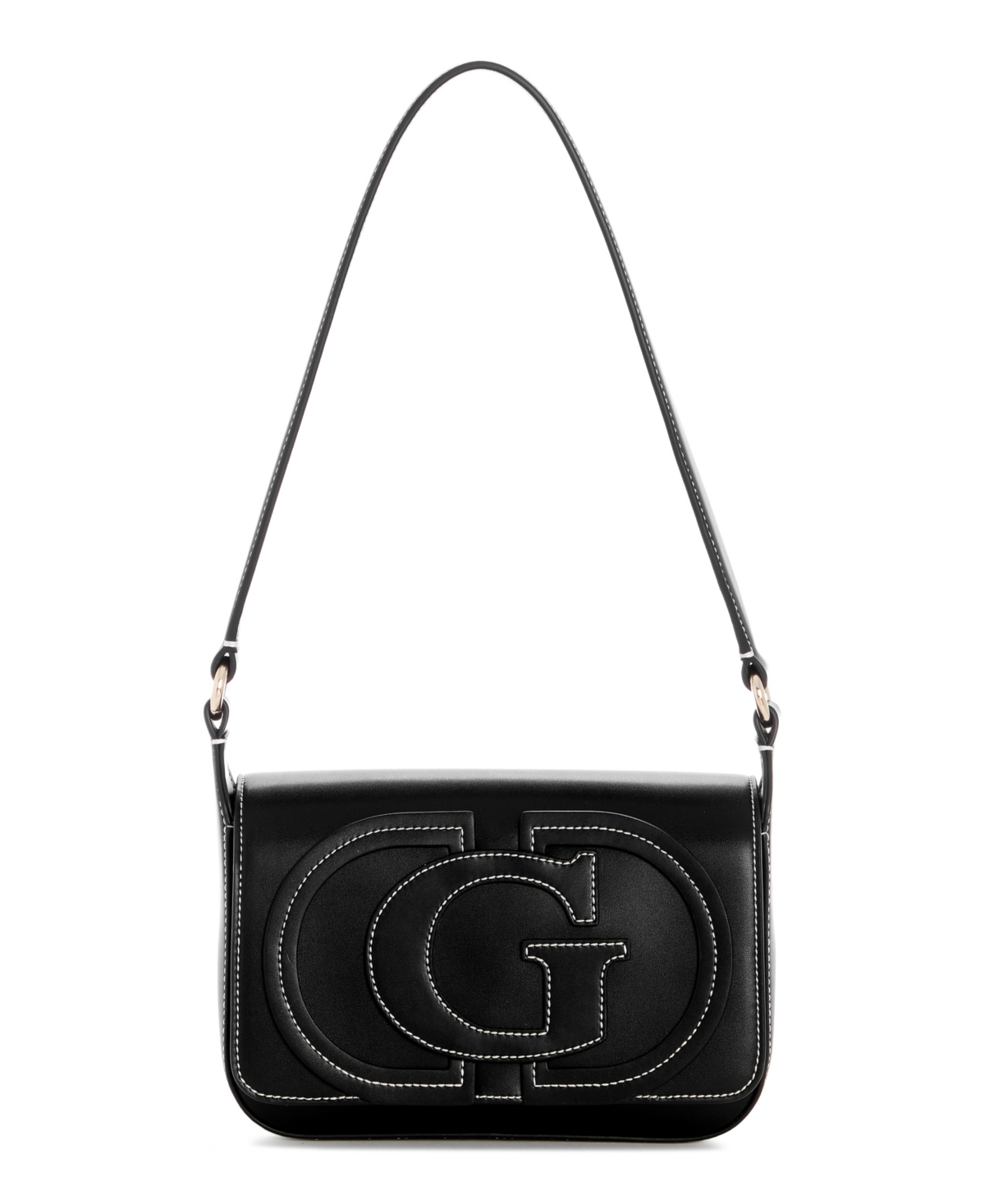 Click here for Guess Ruby Small Flap Shoulder Handbag - Black prices
