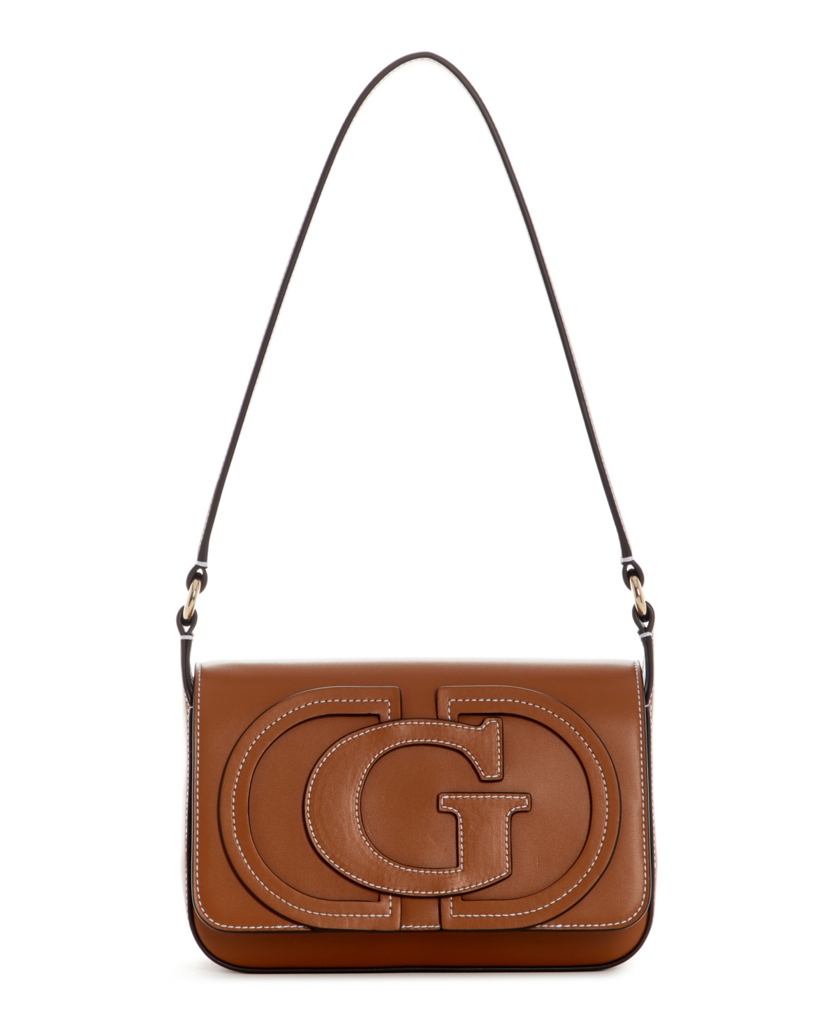 Click here for Guess Ruby Small Flap Shoulder Handbag - Caramel prices
