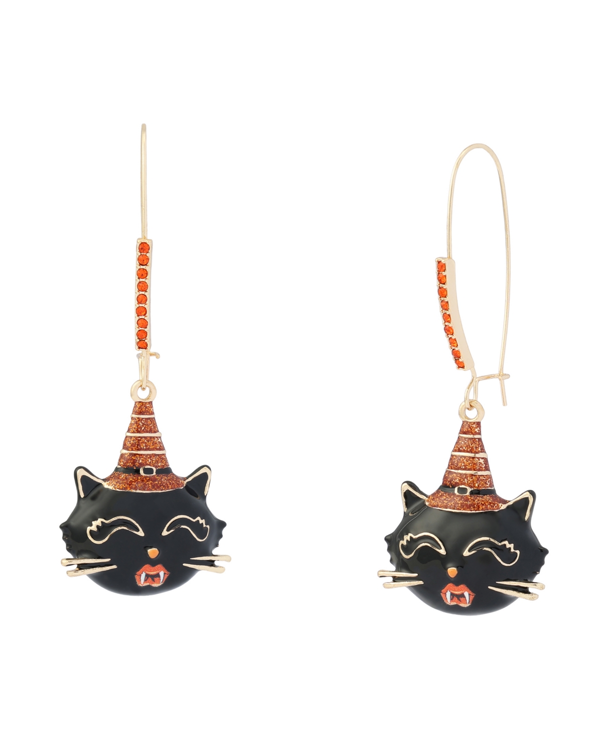 Click here for Betsey Johnson Faux-Stone Halloween Witchy Cat Dan... prices