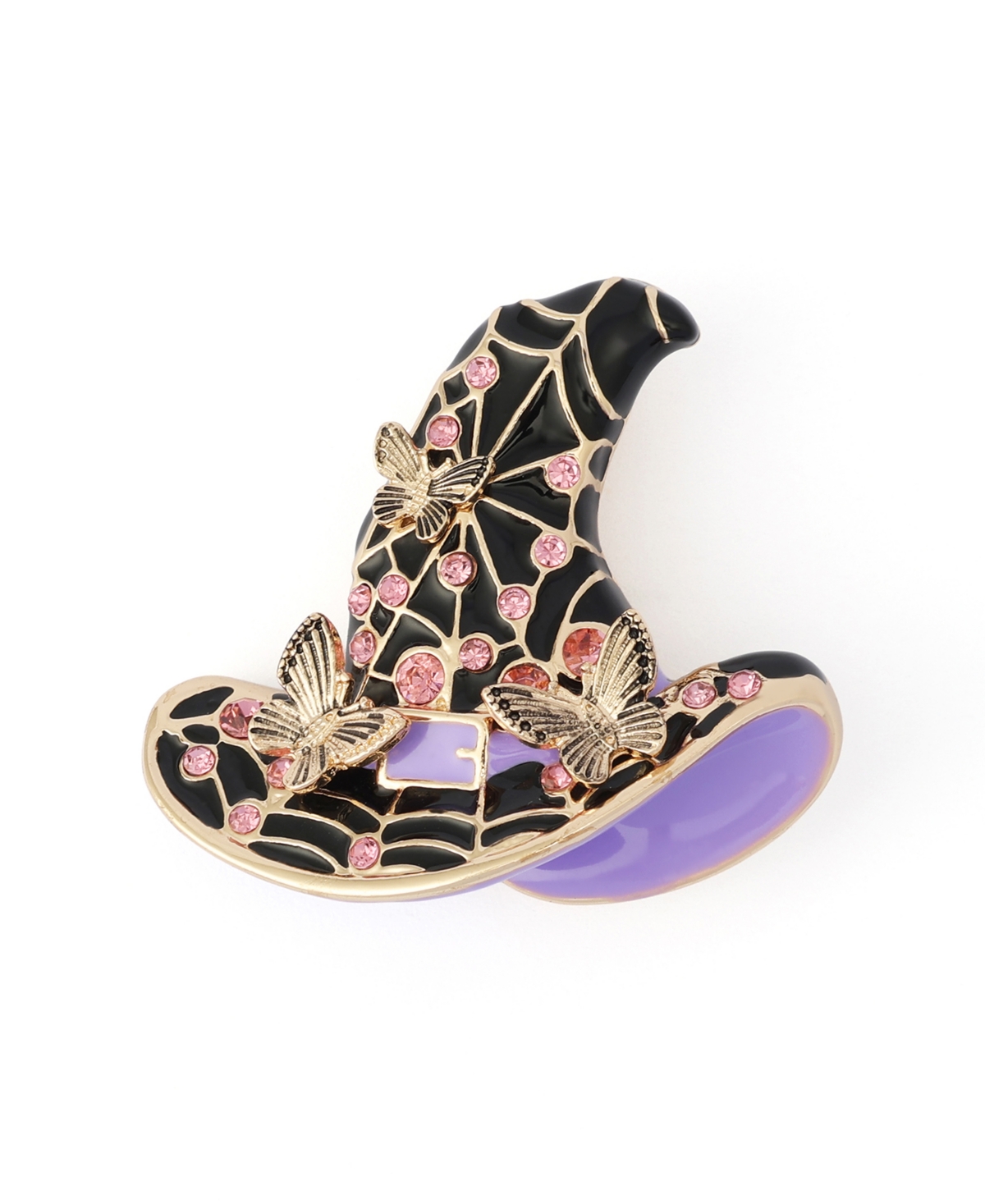 Click here for Betsey Johnson Faux-Stone Halloween Witchy Hat Bro... prices