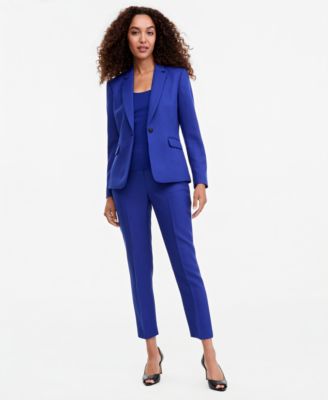 Click here for Tahari Asl Womens Notch Lapel Single Button Blazer... prices