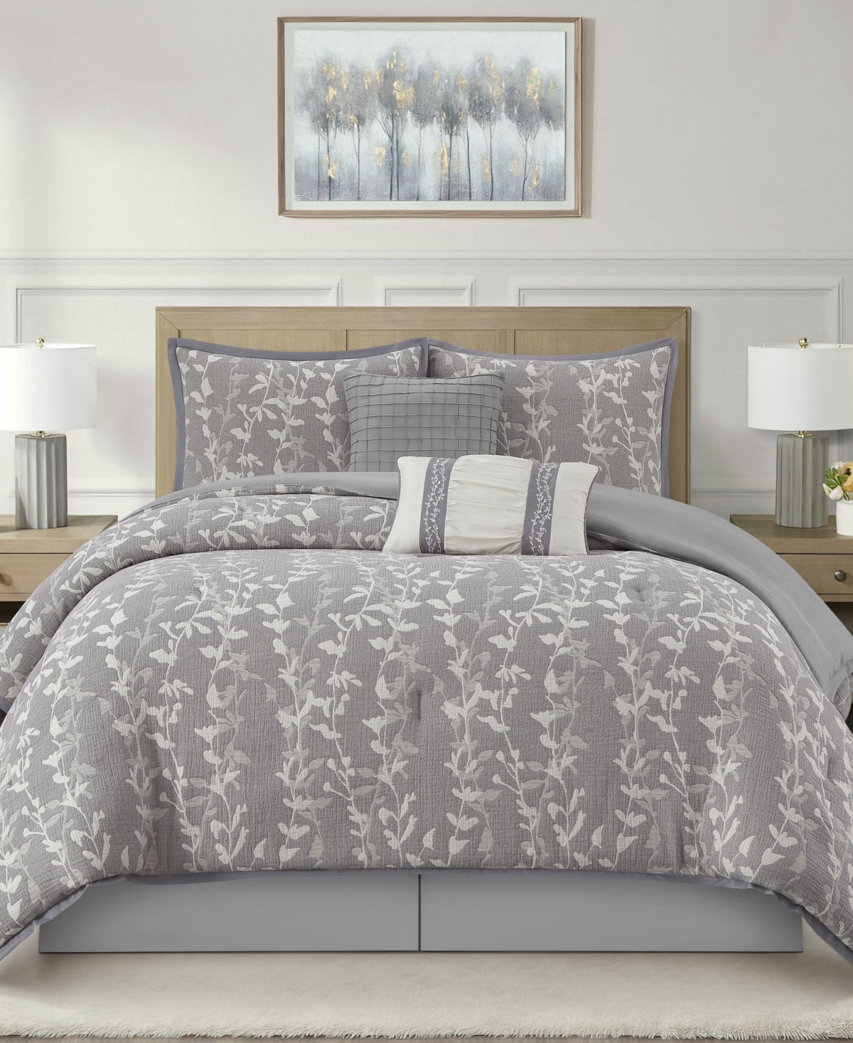Click here for Stratford Park Desia Leaves 6-Pc. Comforter Set  K... prices