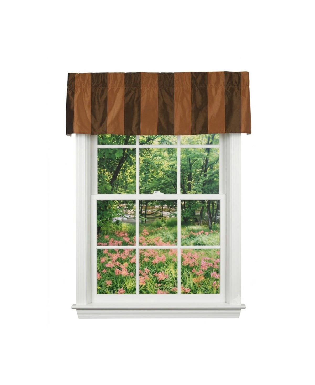 Click here for Rlf Home Pascal Stripe Tailored Window Valance Cot... prices