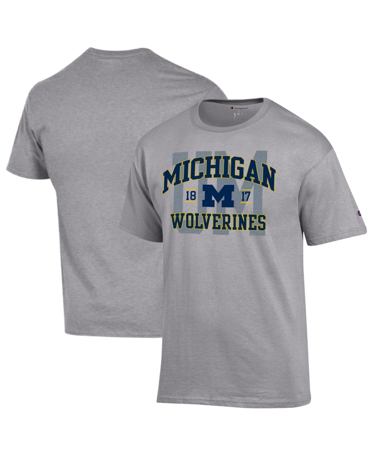 Click here for Champion Mens Heather Gray Michigan Wolverines Var... prices