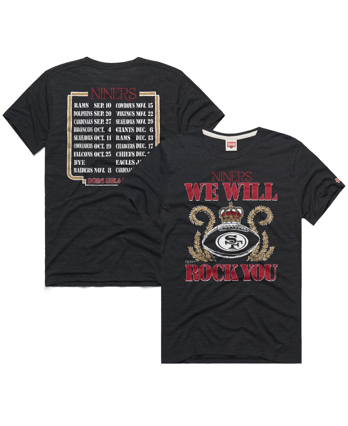 Click here for Homage Mens and Womens Charcoal San Francisco 49er... prices