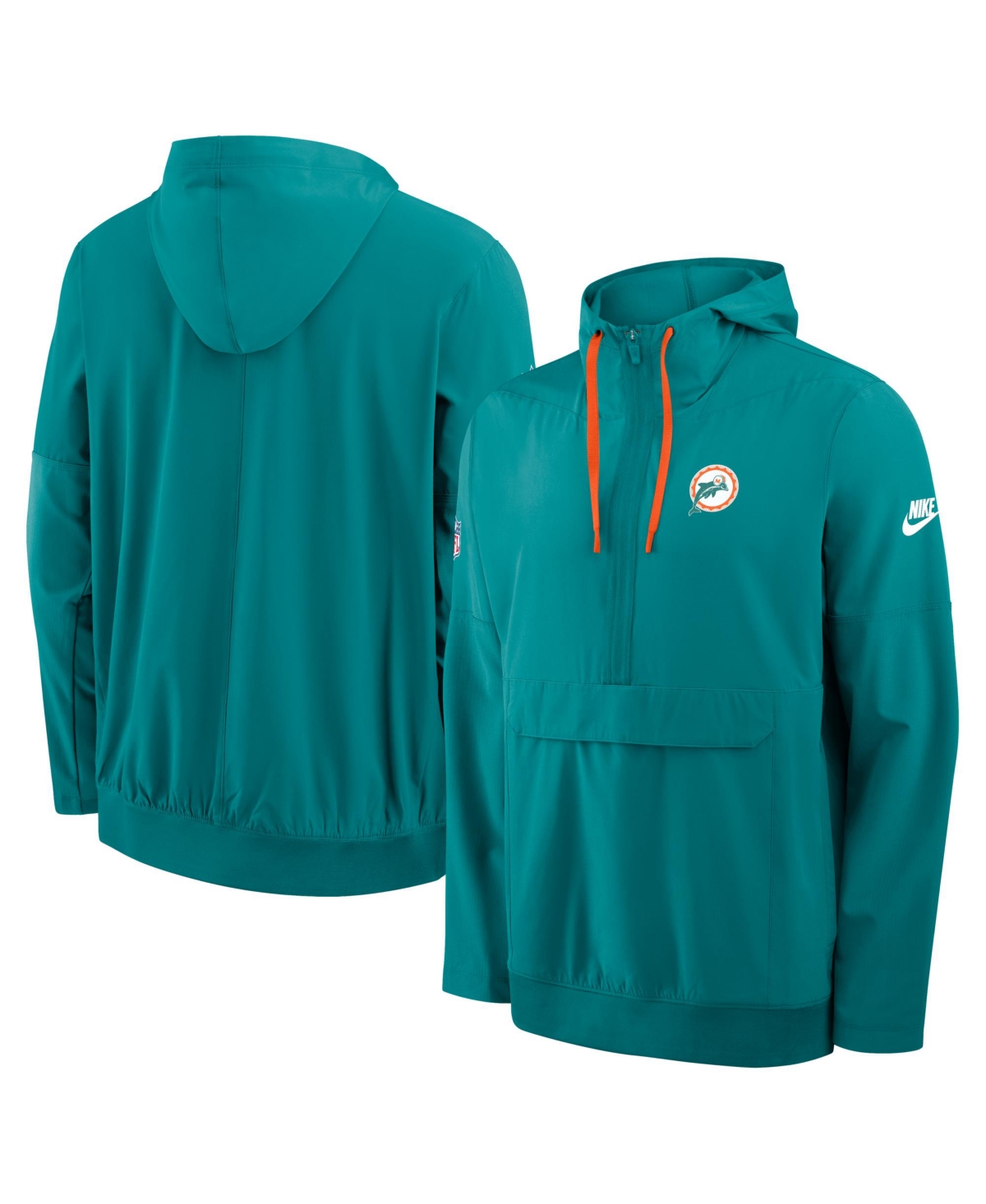 Click here for Nike Mens Aqua Miami Dolphins Alt Anorak Half-Zip... prices