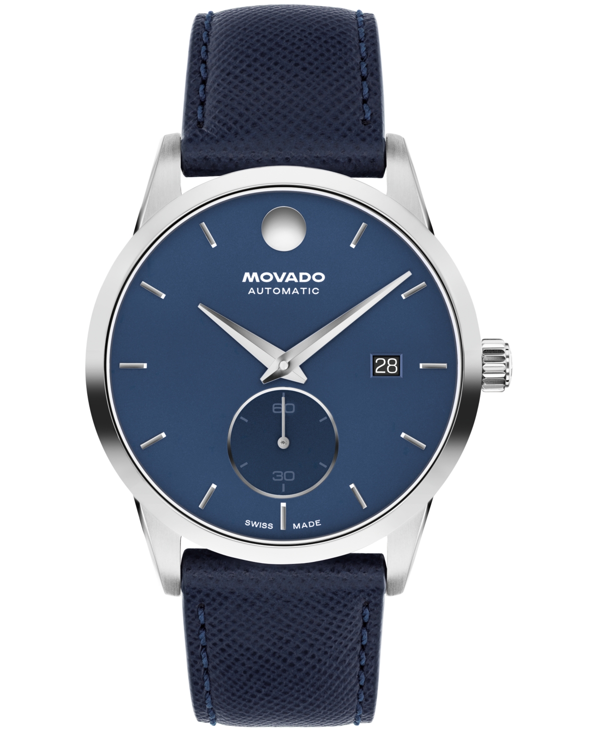 Click here for Movado Mens Museum Taga Swiss Automatic Blue Leath... prices