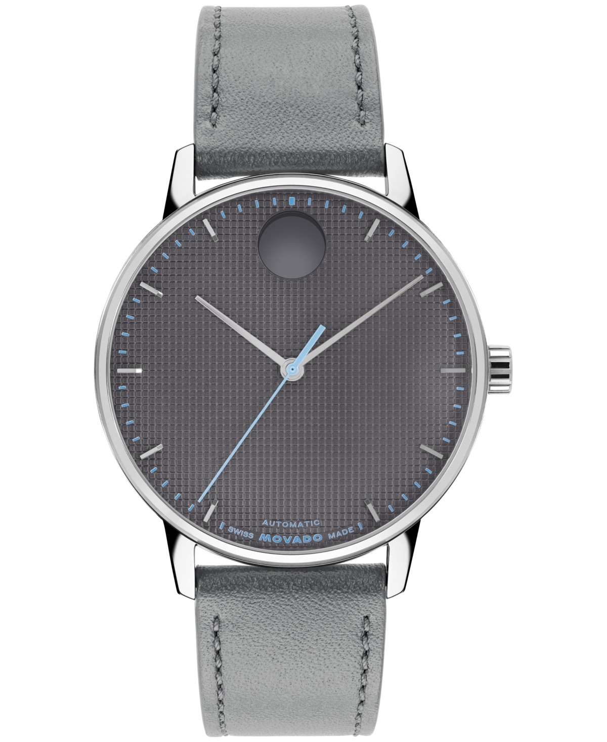 Click here for Movado Mens Movado Face Swiss Quartz Dark Gray Lea... prices