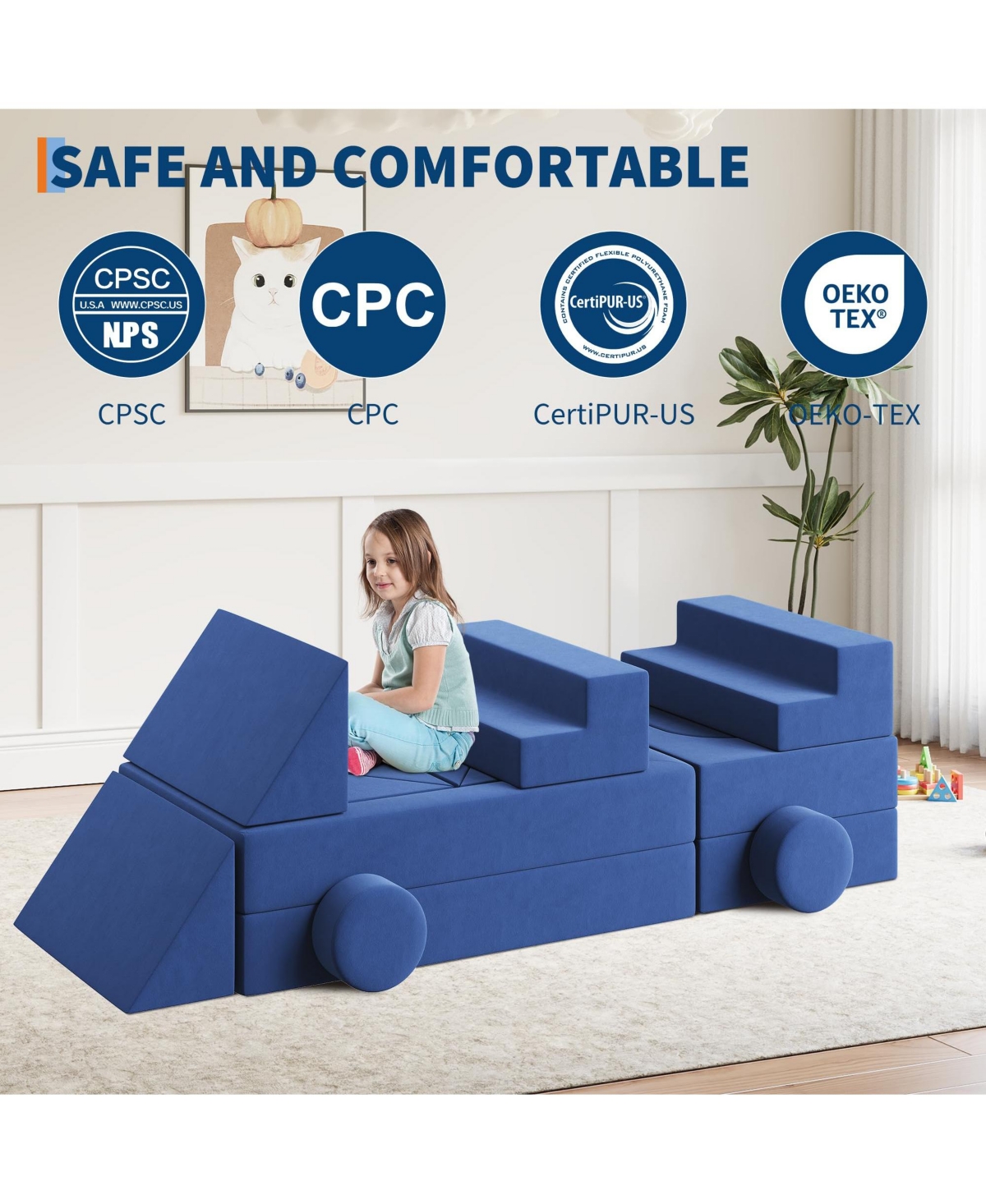 Click here for gaomon 22-Piece 2-Seat Modular Foam Kids Play Couc... prices