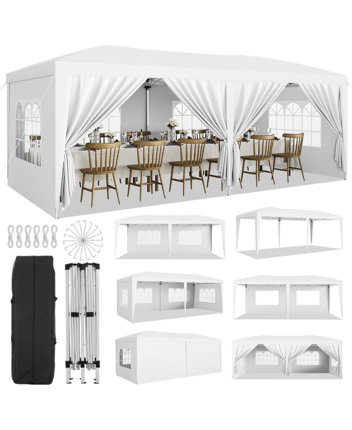 Click here for gaomon 10x20 Heavy Duty Pop Up Canopy Tent with 6... prices