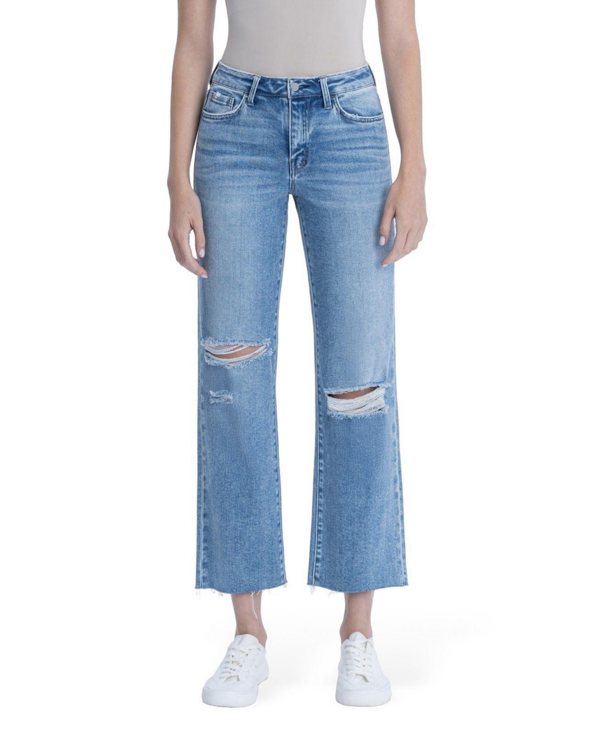 Click here for Flying Monkey Womens High Rise Raw Hem Crop Slim W... prices