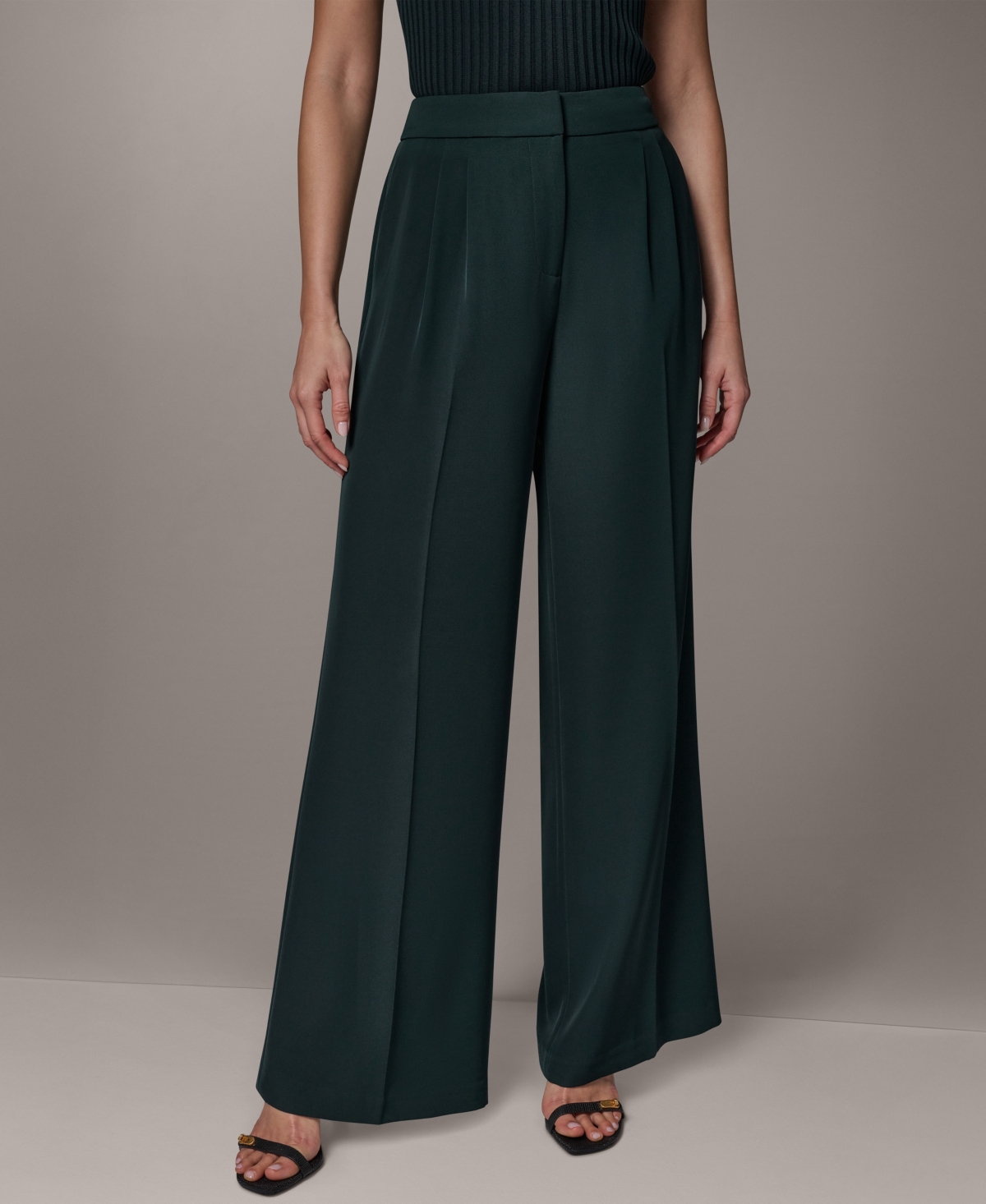 Click here for Donna Karan New York Womens Mid-Rise Wide-Leg Pant... prices