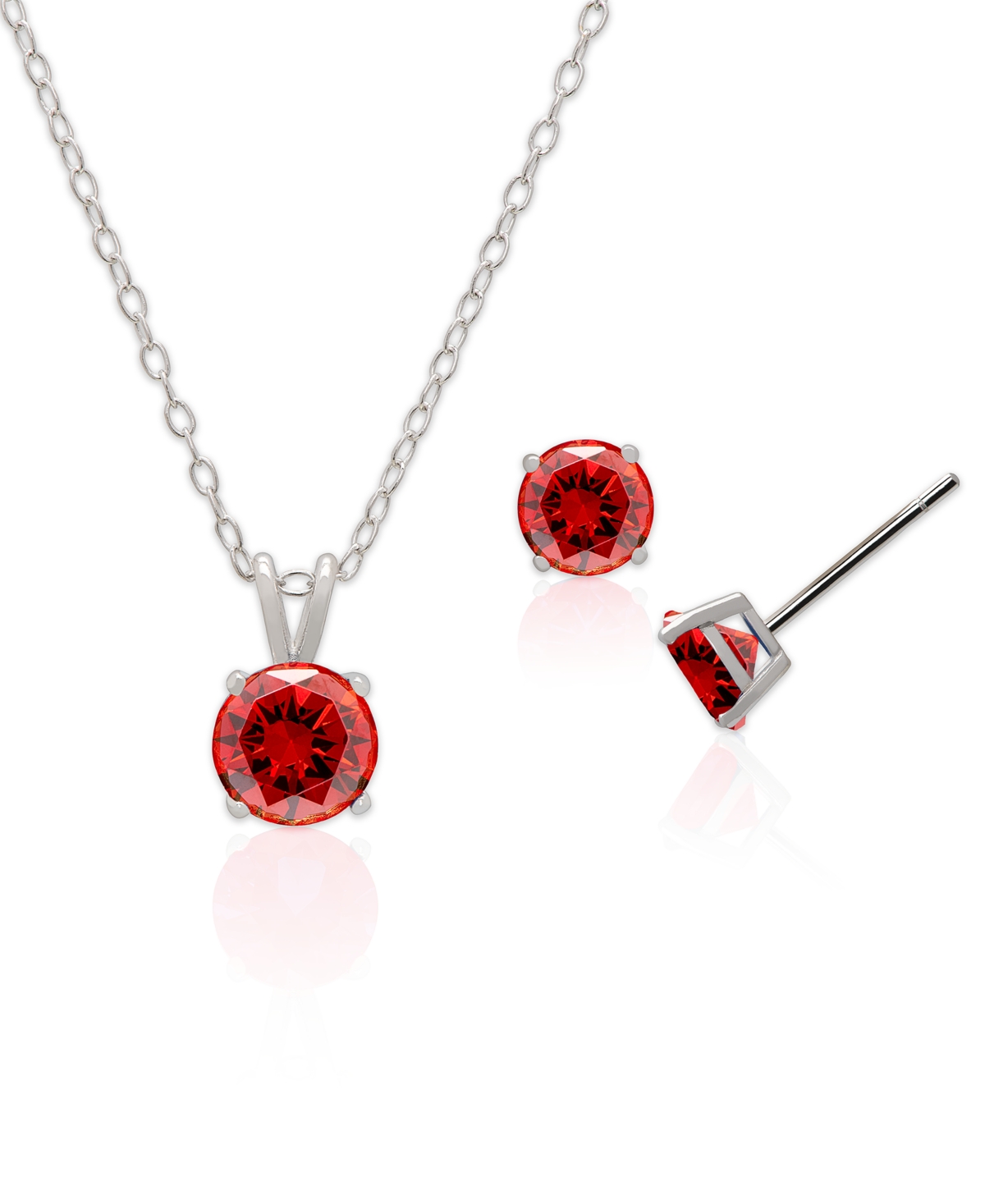 Click here for Macys Simulated Citrine Solitaire Round Pendant Ne... prices