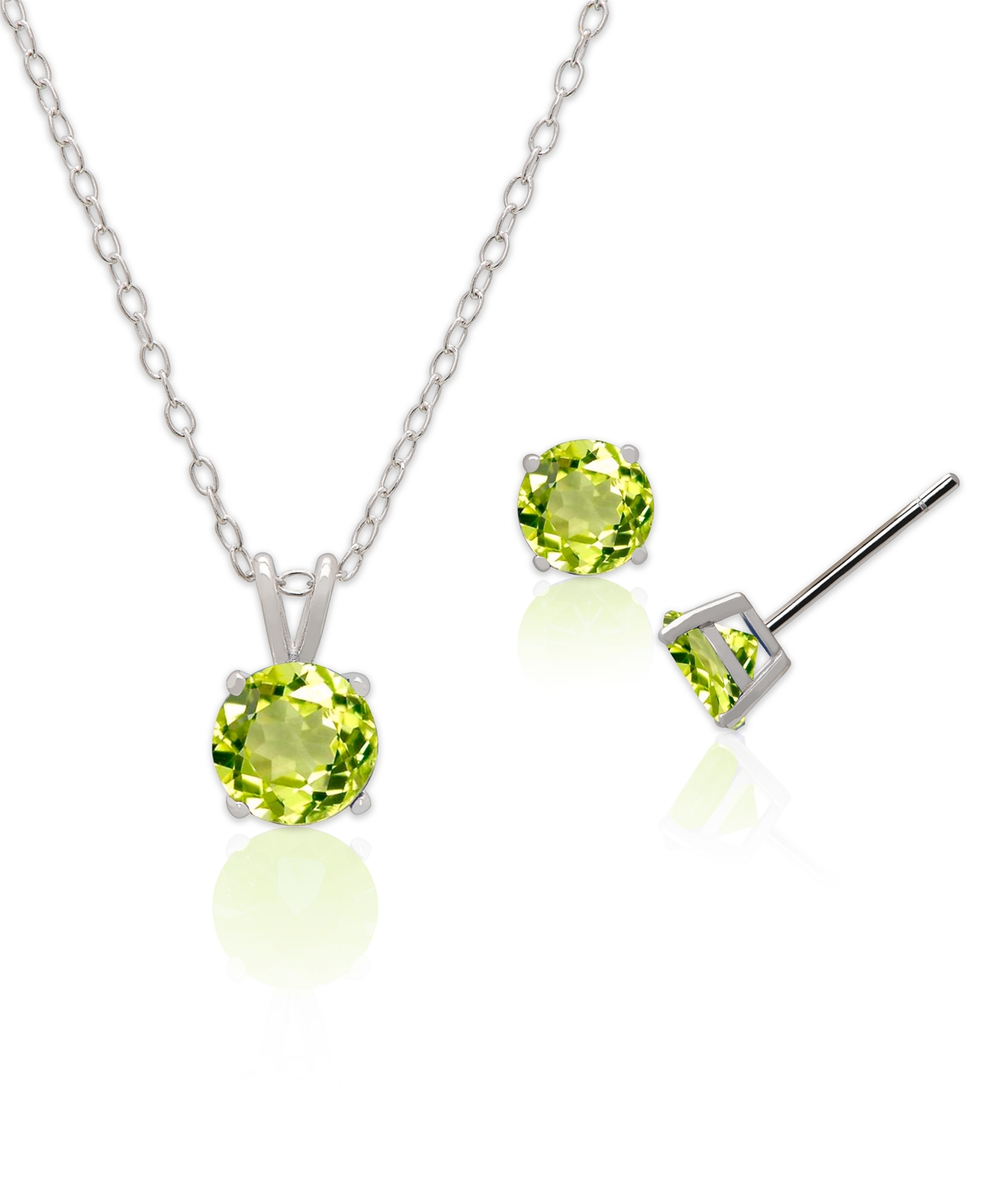 Click here for Macys Simulated Citrine Solitaire Round Pendant Ne... prices